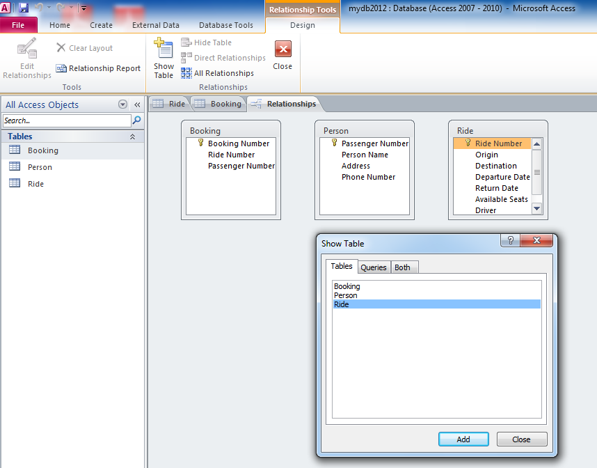 Using Microsoft Access 2010